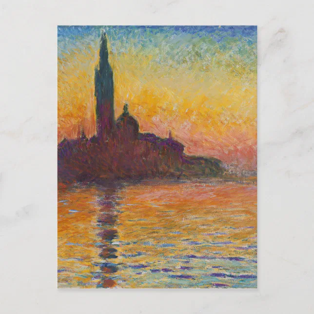 Claude Monet - San Giorgio Maggiore at Dusk Postcard | Zazzle