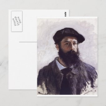 Claude Monet - Self-portrait in Beret 1886 Postcard | Zazzle