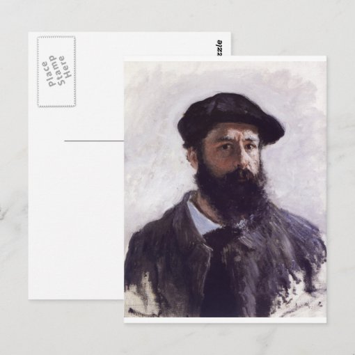 Claude Monet - Self-portrait in Beret 1886 Postcard | Zazzle