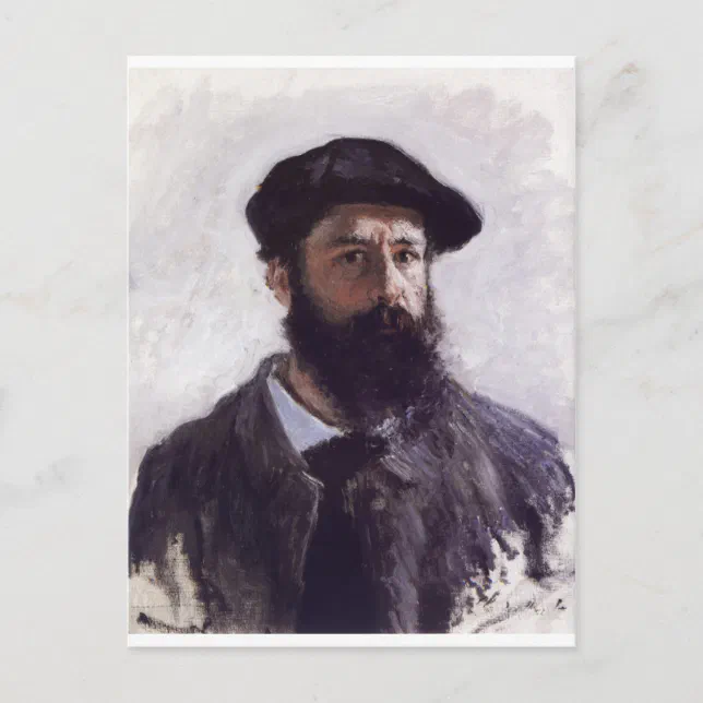 Claude Monet - Self-portrait in Beret 1886 Postcard | Zazzle