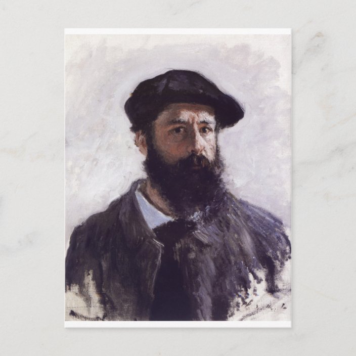 Claude Monet - Self-portrait in Beret 1886 Postcard | Zazzle.com