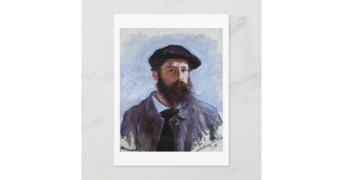 Claude Monet Self-Portrait postcard | Zazzle