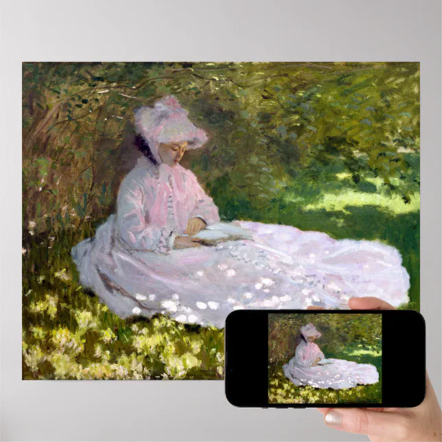 Claude Monet Springtime Impressionism Painting Poster | Zazzle
