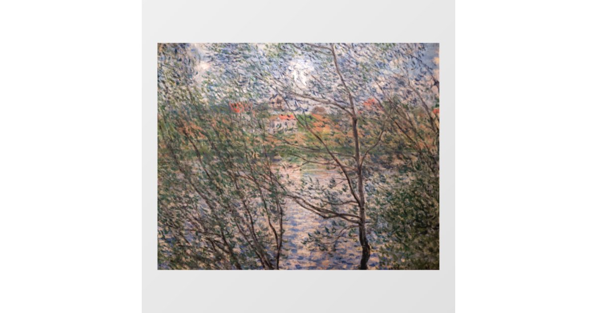 Claude Monet - Springtime through the branches Window Cling | Zazzle