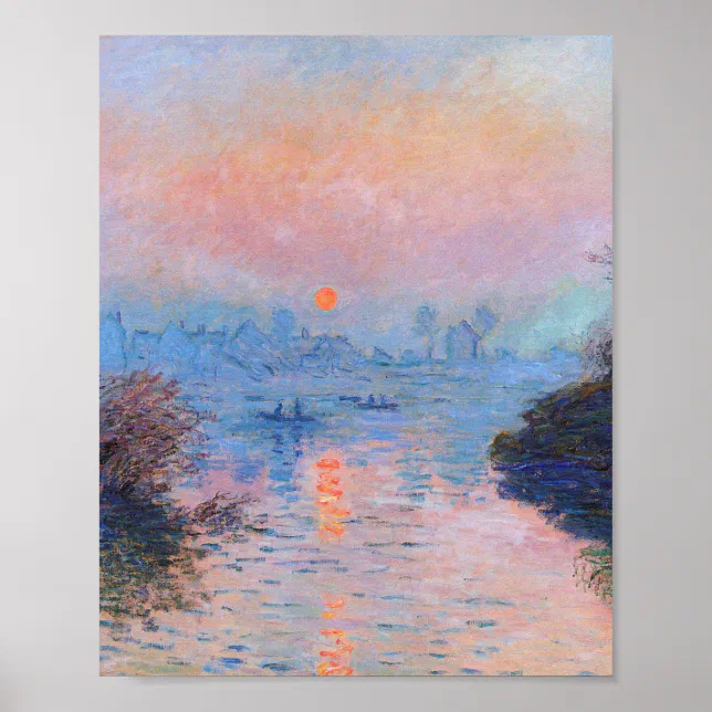 Claude Monet - Sunset On The Seine Poster | Zazzle