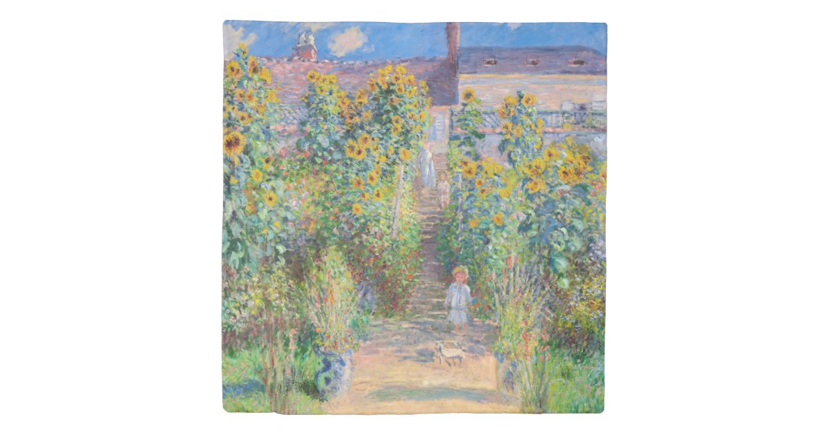 Claude Monet - The Artist's Garden at Vetheuil Duvet Cover | Zazzle