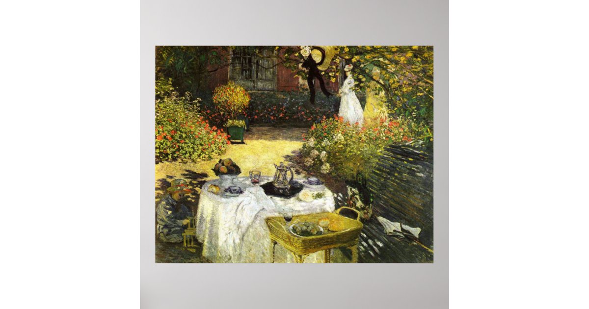 Claude Monet: The Lunch Poster | Zazzle