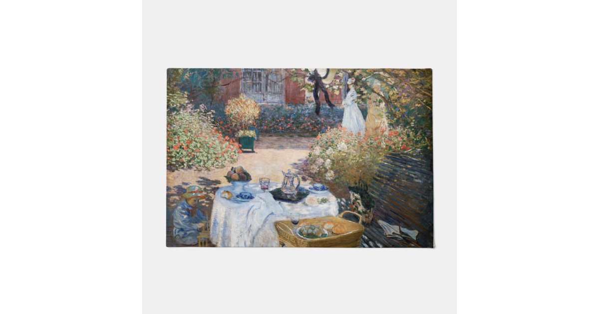 Claude Monet - The Luncheon, decorative panel Doormat | Zazzle