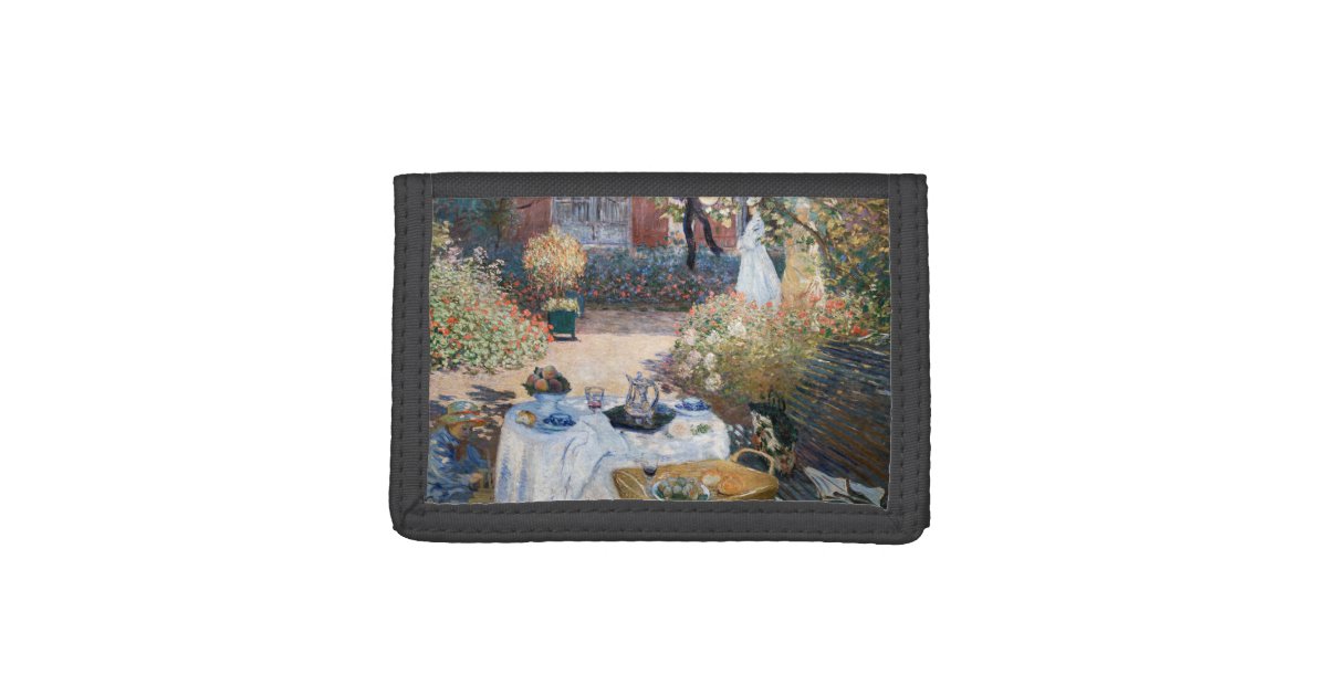 Claude Monet - The Luncheon, decorative panel Trifold Wallet | Zazzle