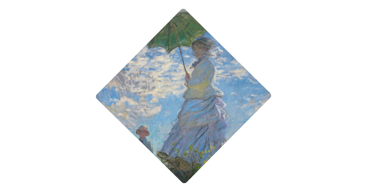 Claude Monet - The Promenade, Woman with a Parasol Graduation Cap ...