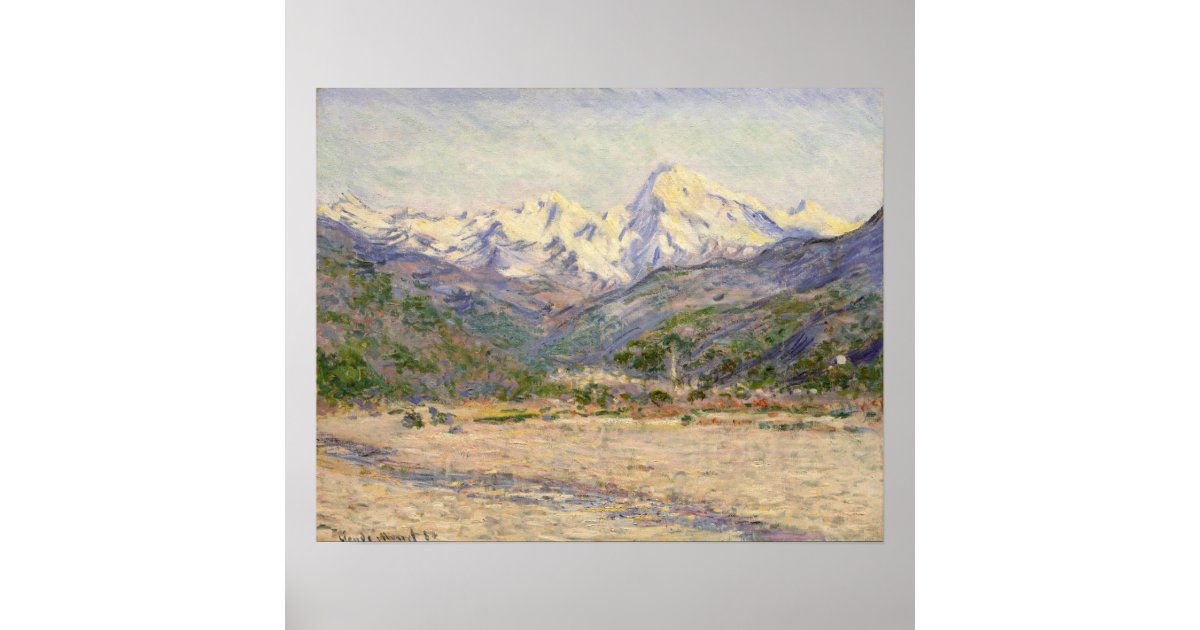 Claude Monet | The Valley of the Nervia Poster | Zazzle