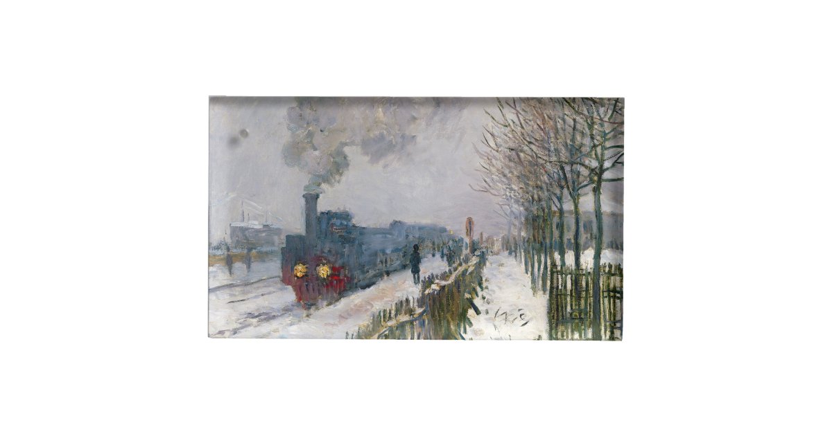 Claude Monet - Train in the Snow / The Locomotive Place Card Holder ...