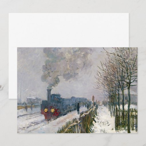 Claude Monet - Train in the Snow / The Locomotive Thank You Card | Zazzle