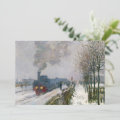 Claude Monet - Train in the Snow / The Locomotive Thank You Card | Zazzle