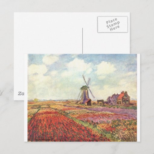 Claude Monet Tulips in Holland Postcard | Zazzle