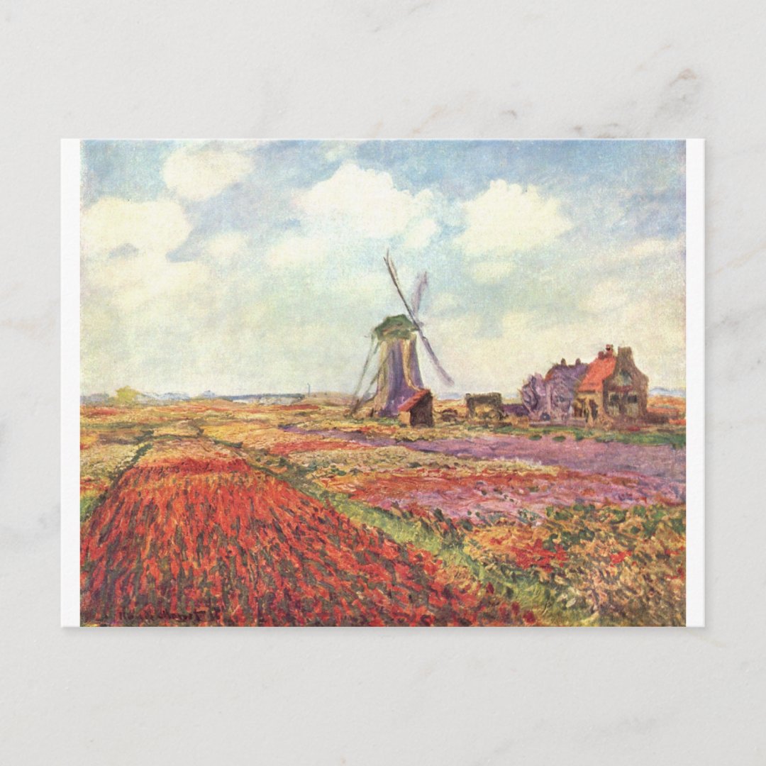 Claude Monet Tulips in Holland Postcard | Zazzle