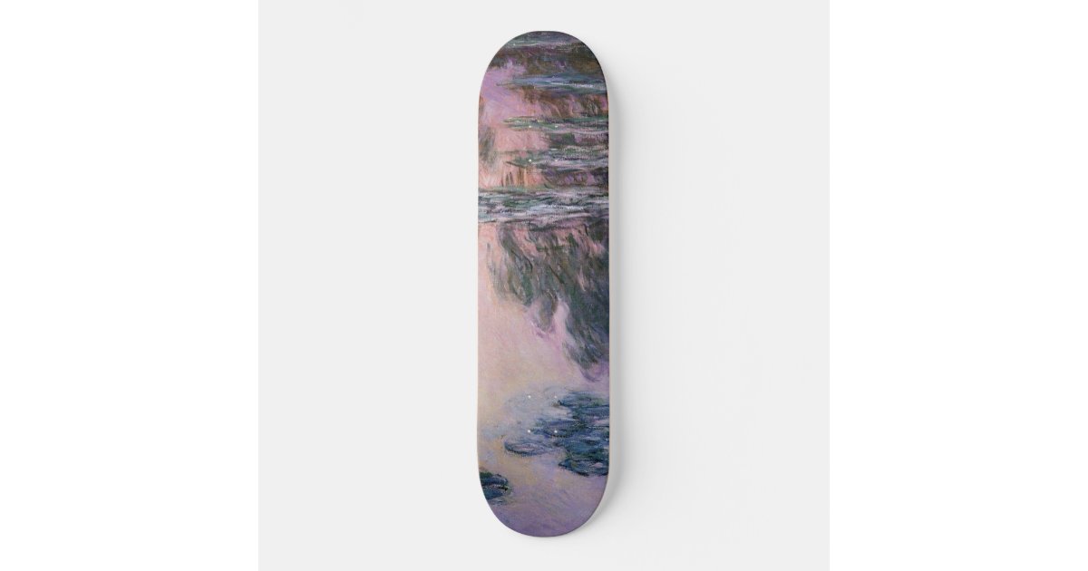Claude Monet Water Lilies, 1907 GalleryHD Fine Art Skateboard Deck | Zazzle