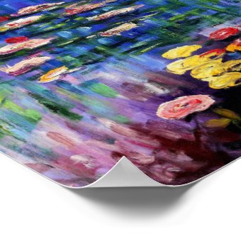 Claude Monet Water Lilies 1916 Fine Art Poster | Zazzle