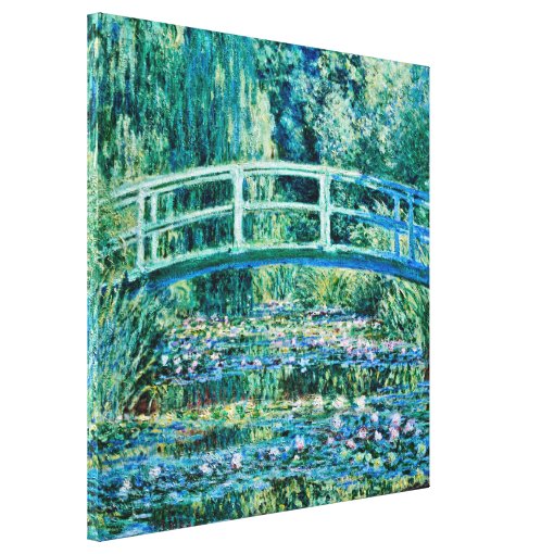 Claude Monet - Water Lilies And Japanese Bridge Canvas Print | Zazzle