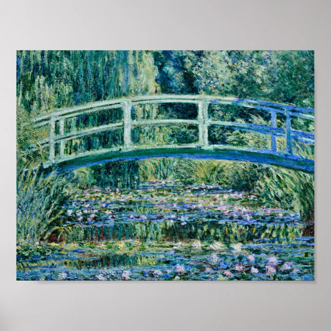 Claude Monet - Water Lilies And Japanese Bridge Poster | Zazzle