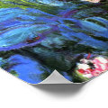 Claude Monet: Water-Lilies, blue indigo Poster | Zazzle