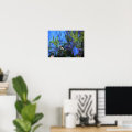 Claude Monet: Water-Lilies, blue indigo Poster | Zazzle
