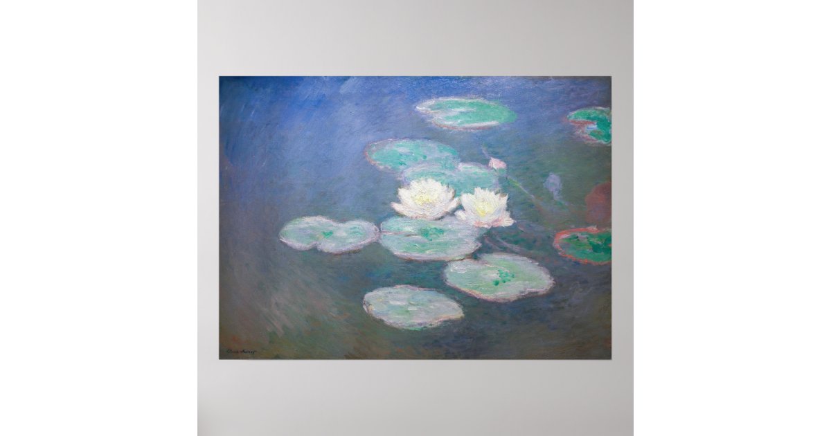 Claude Monet - Water Lilies, Evening Effect Poster | Zazzle