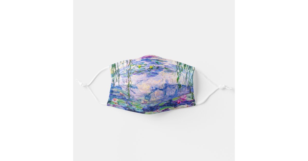 Claude Monet - Water Lilies / Nympheas 1919 Adult Cloth Face Mask | Zazzle