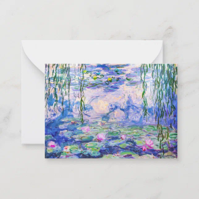 Claude Monet - Water Lilies / Nympheas 1919 Note Card | Zazzle