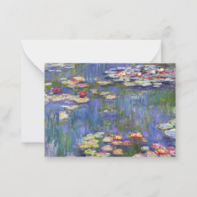 Claude Monet - Water Lilies / Nympheas Note Card | Zazzle