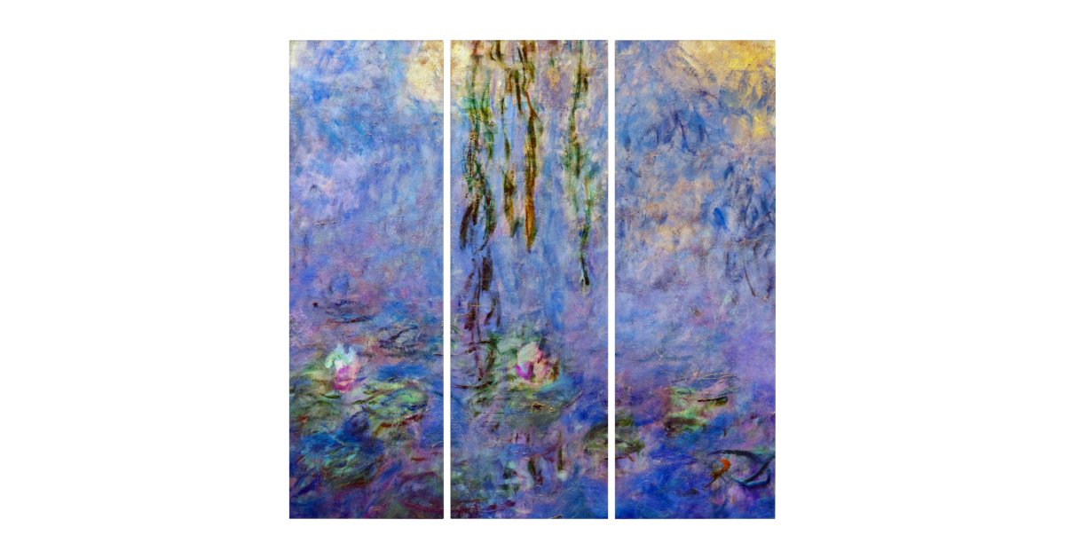 Claude Monet - Water Lilies Triptych | Zazzle