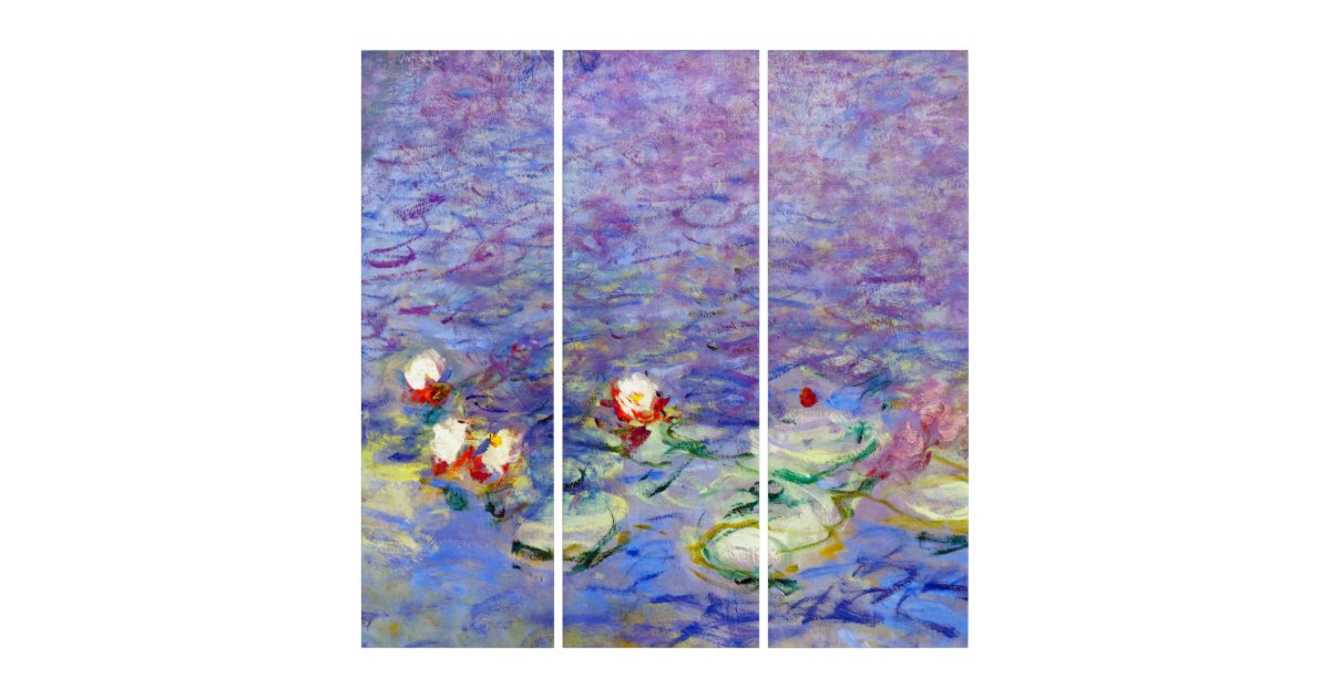 Claude Monet - Water Lilies Triptych | Zazzle