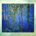 Claude Monet - Water Lilies with weeping willow Window Cling | Zazzle