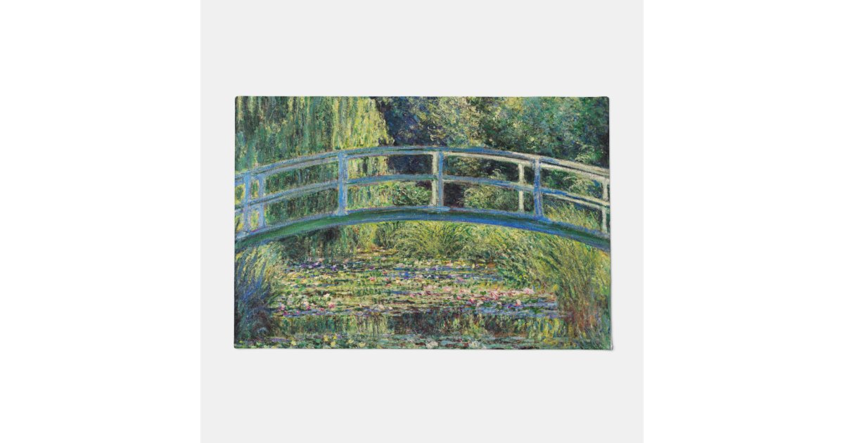 Claude Monet - Water Lily Pond & Japanesese Bridge Doormat | Zazzle