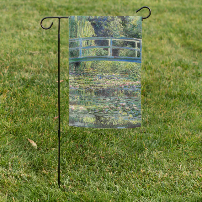 Claude Monet - Water Lily Pond & Japanesese Bridge Garden Flag | Zazzle