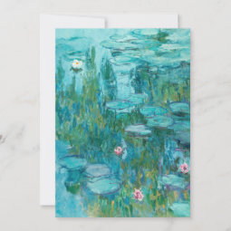Claude Monet Waterlilies Wedding Invitation | Zazzle