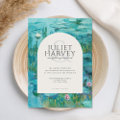 Claude Monet Waterlilies Wedding Invitation | Zazzle