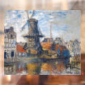 Claude Monet - Windmill, Amsterdam Window Cling | Zazzle