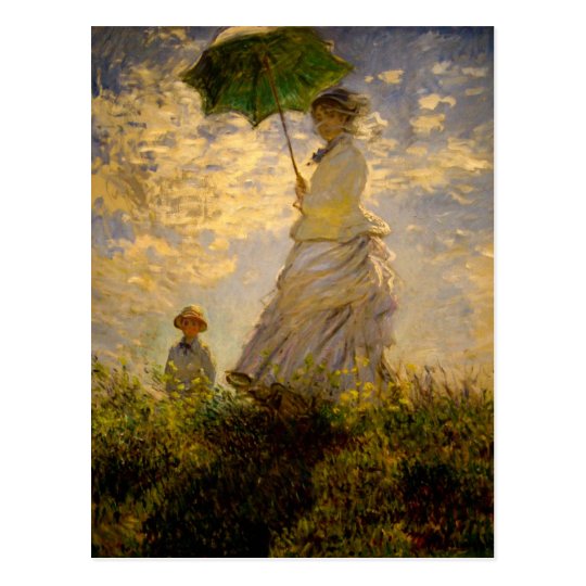 Claude Monet -Woman with a Parasol (1875) Postcard | Zazzle.com