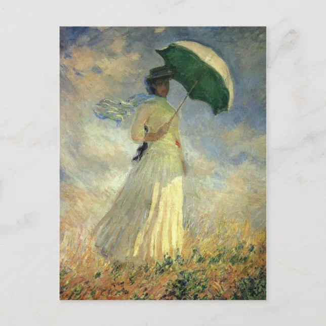 Claude Monet, "Woman with a Parasol" Postcard | Zazzle