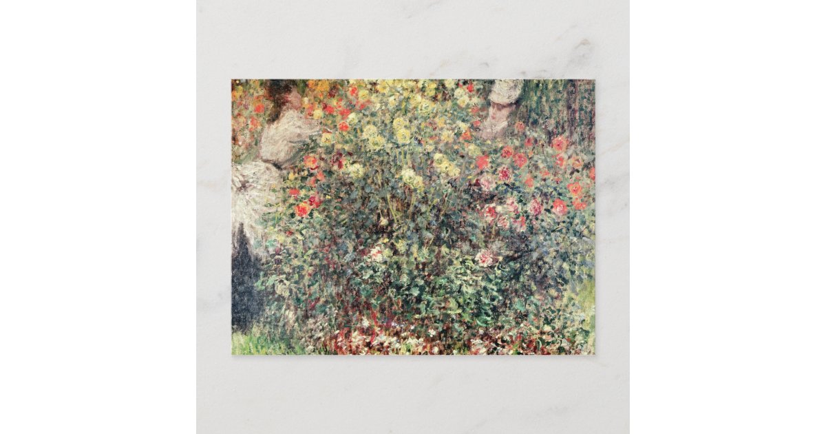 Claude Monet | Women in the Flowers, 1875 Postcard | Zazzle