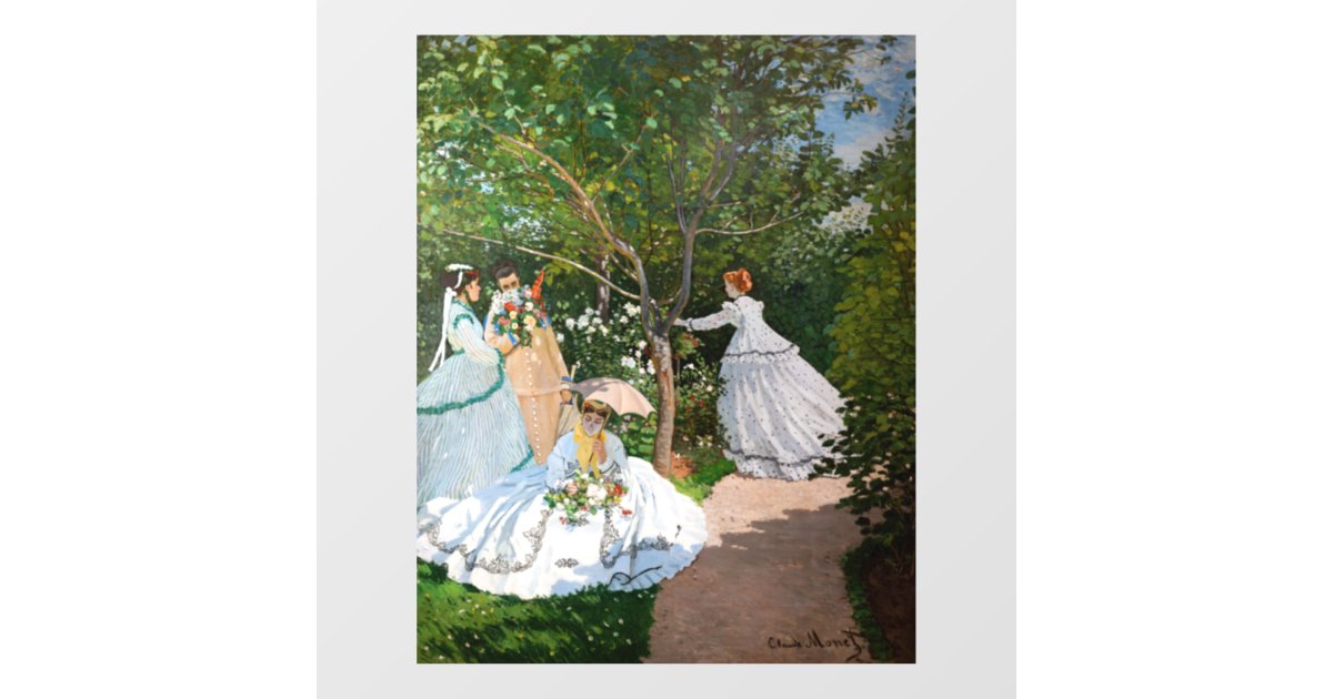 Claude Monet - Women in the Garden Window Cling | Zazzle