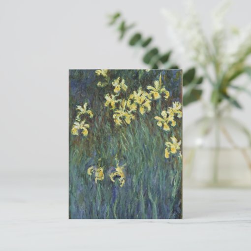 Claude Monet - Yellow Irises Postcard | Zazzle