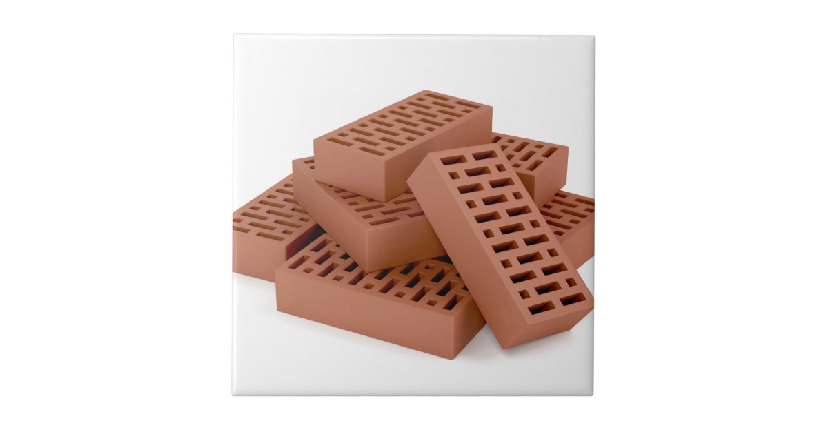 Clay bricks ceramic tile | Zazzle