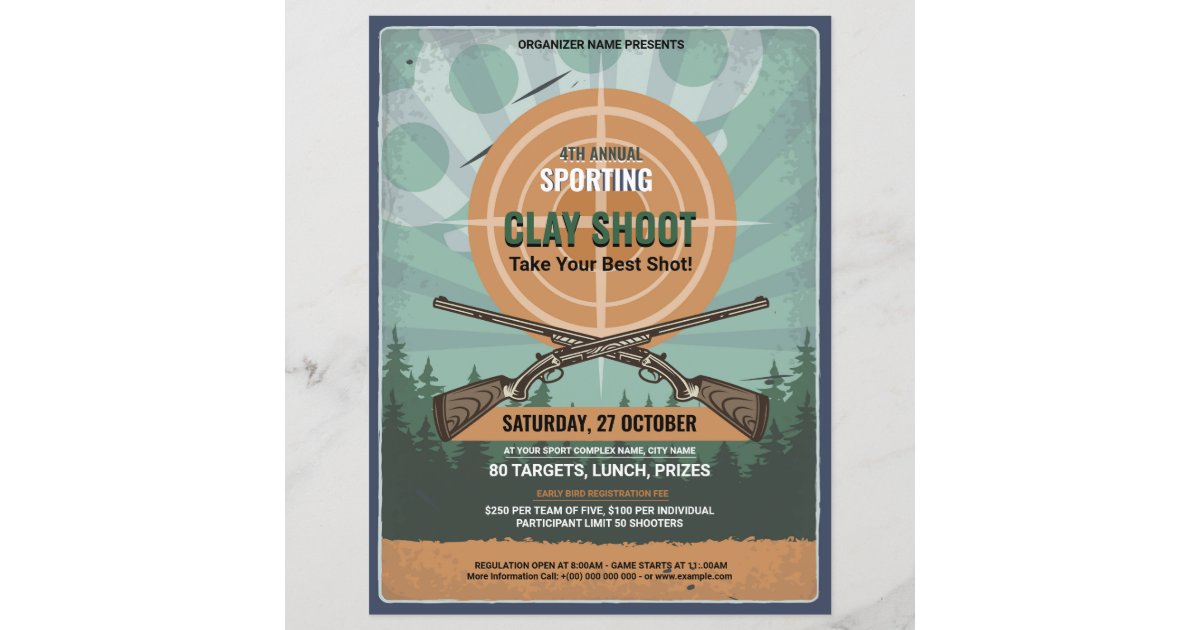 Clay Shoot Completition Flyer | Zazzle