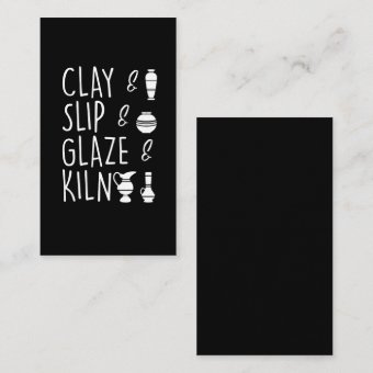 Clay Slip Glaze Kiln Pottery Ceramic Business Card | Zazzle