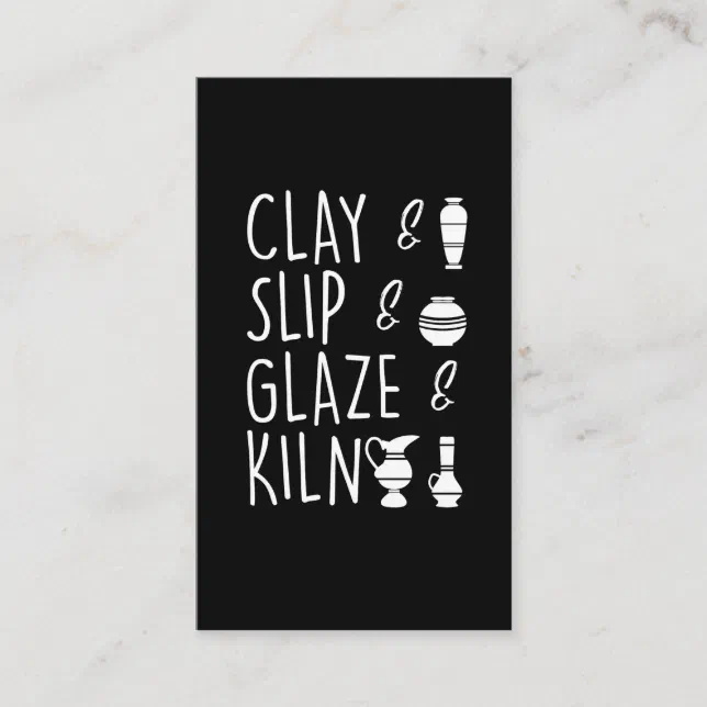 Clay Slip Glaze Kiln Pottery Ceramic Business Card | Zazzle