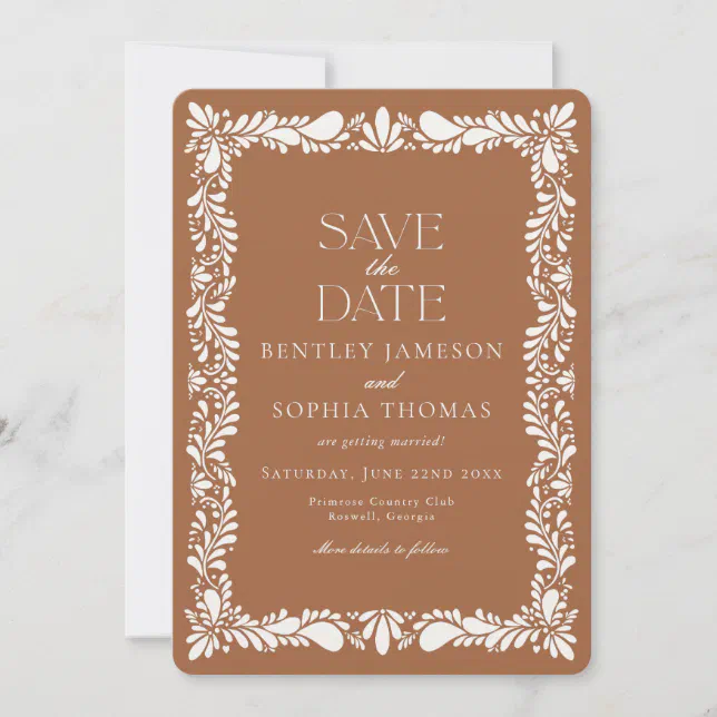 Clay Talavera Tile Spanish Fiesta Save the Date Invitation | Zazzle