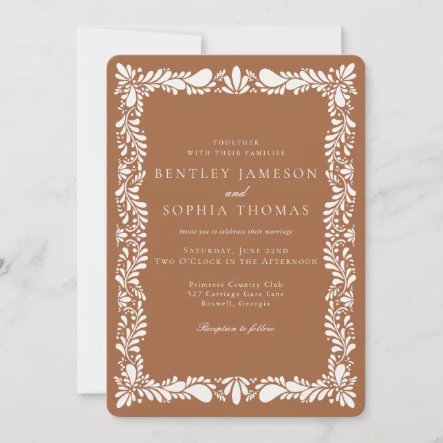 Clay Talavera Tile Spanish Fiesta Wedding Invitation | Zazzle