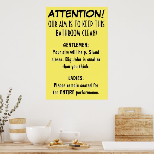 Clean Bathroom. Poster | Zazzle